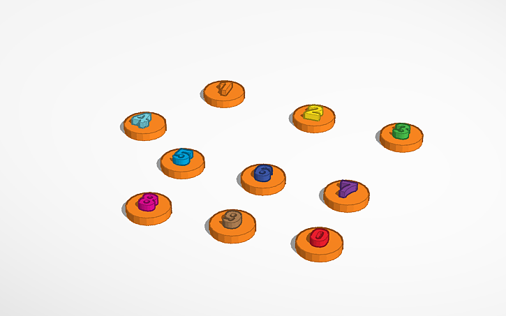 3D design DnD Chits - Tinkercad