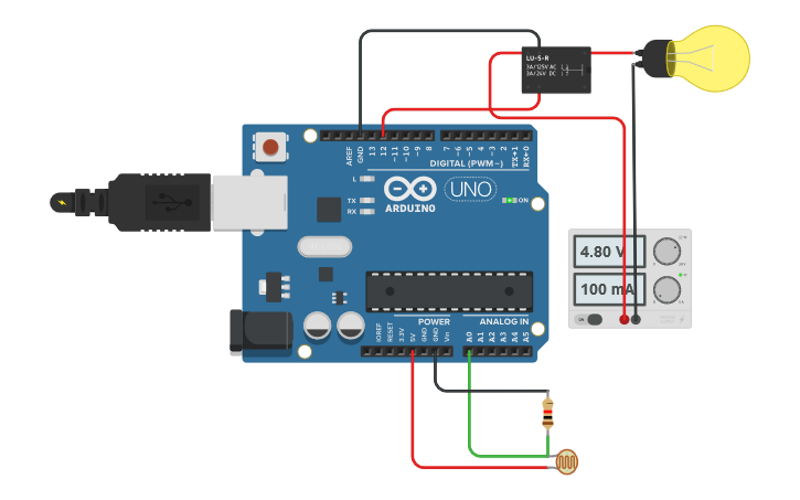 Circuit Design Home Appliances Using Relay Bluetooth Arduino And Blink Apps Tinkercad