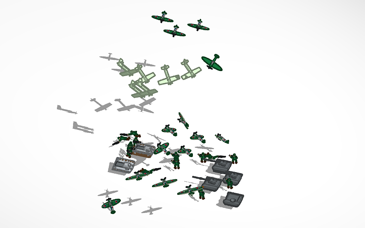 3D design Spitfire battlefield | Tinkercad