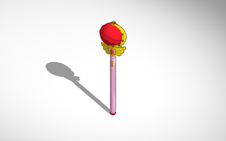 3D design sailor moon: cutie moon rod - Tinkercad