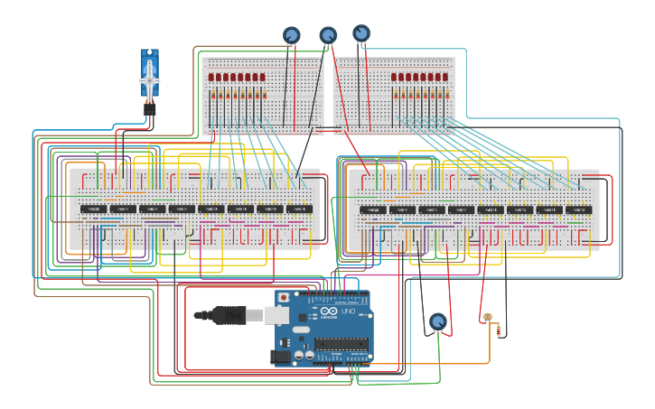 Circuit design Adaptive Lighting System - Tinkercad