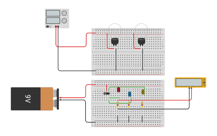 Circuit design circuitos en paralelos | Tinkercad