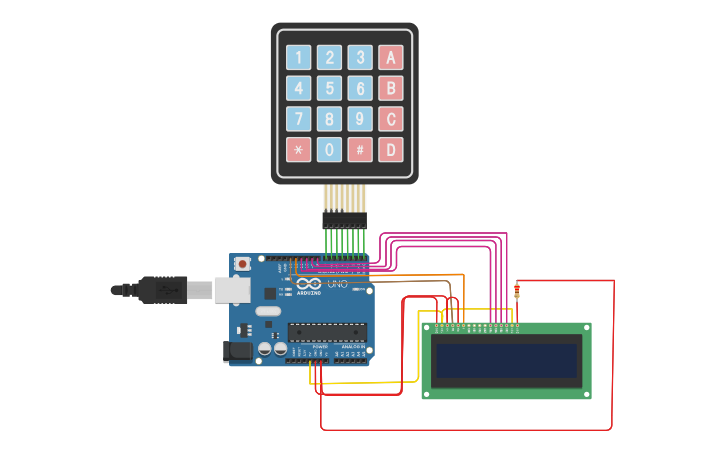 Circuit design Arduino Calculator - Tinkercad
