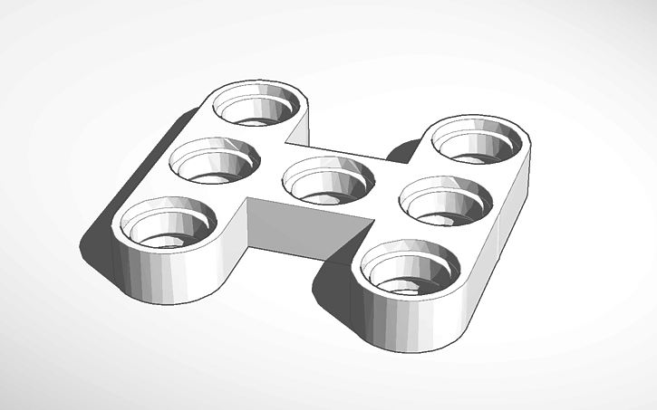 3D design 3x3 Lego-ish Technic Half Beam H - Tinkercad