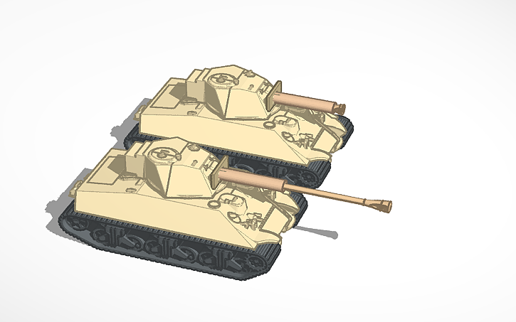 3D design [M4A3]-SHERMAN-[105mm] [M.B.T] - Tinkercad