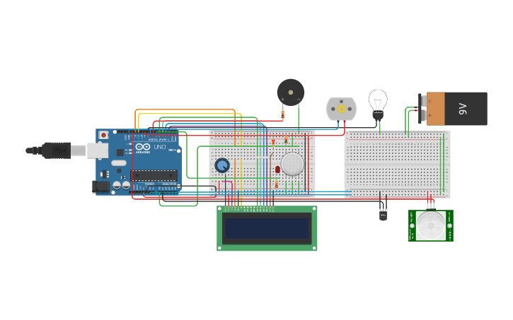 Circuit design AIR QUALITY MONITORING - Tinkercad