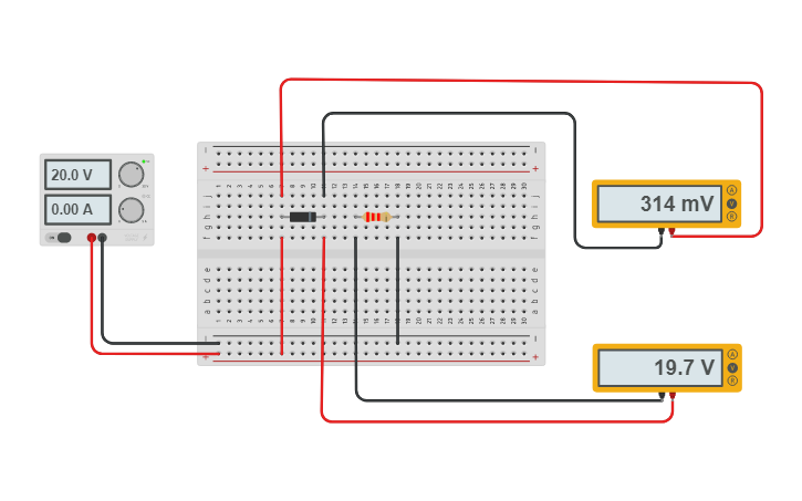 Circuit design Praktikum 1 - Fordward Bias | Tinkercad Circuit design Praktikum 1 - Fordward Bias | Tinkercad