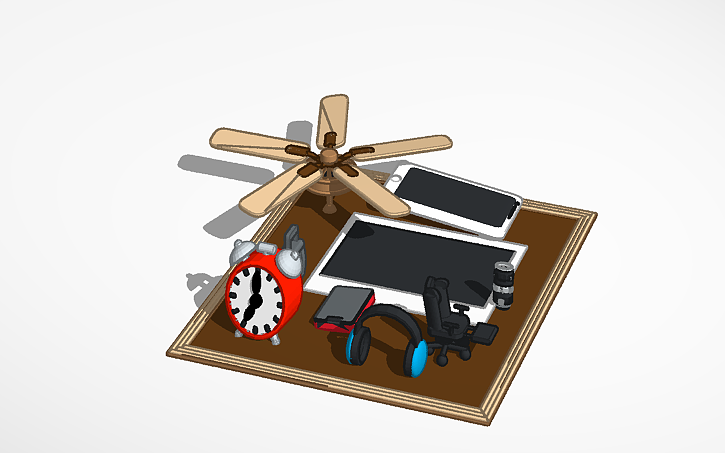 3D design electronics frame - Tinkercad