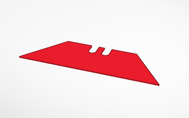 3D design Box Cutter Blade - Tinkercad