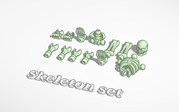 3D design Tinkerplay set (skeleton) - Tinkercad
