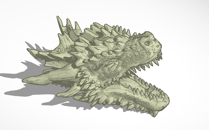 3D design boat dragon head - Tinkercad