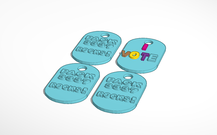 3D design Copy of Scout Dog Tag - Tinkercad