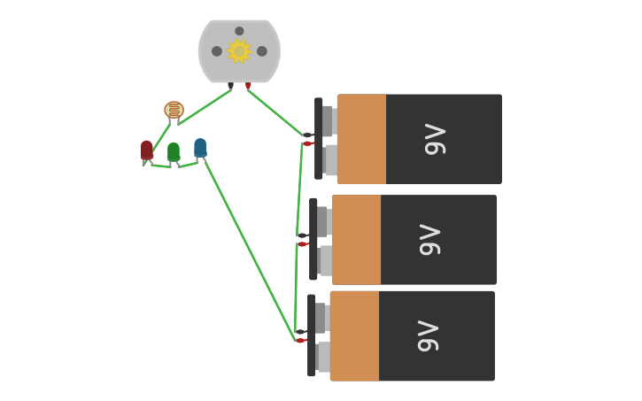 Circuit design motion + lights | Tinkercad