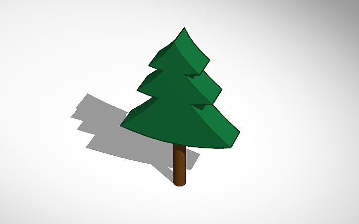 3D design Pine Tree - Tinkercad