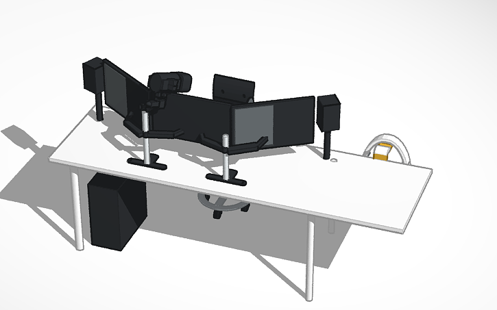 3D design Gaming setup - Tinkercad