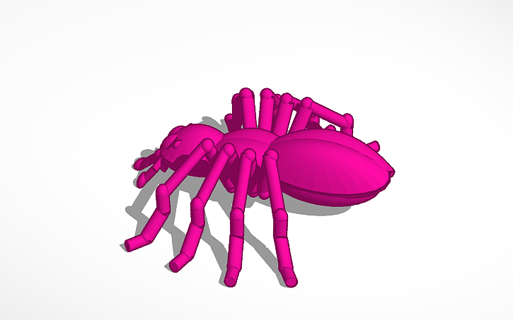 3D design Agromantula - spider, stronger legs, lowered body | Tinkercad