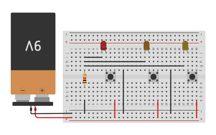 Circuit Design Multiple Switch And Led In A Parallel Circuit Tinkercad
