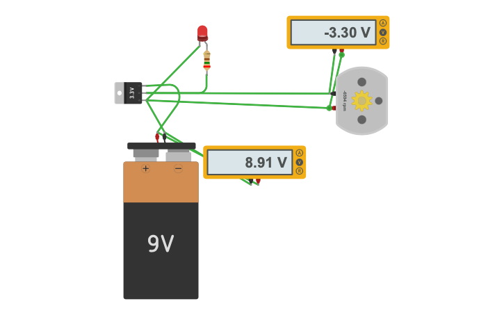 Circuit design regulator - Tinkercad