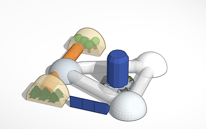 3D design base lunar - Tinkercad