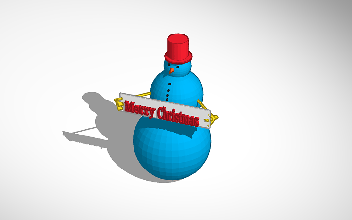 3d Design Snowman Tinkercad