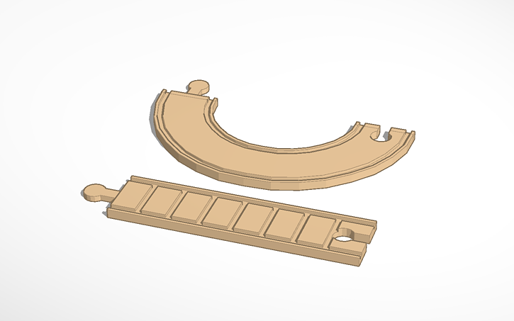 3D design train track - Tinkercad