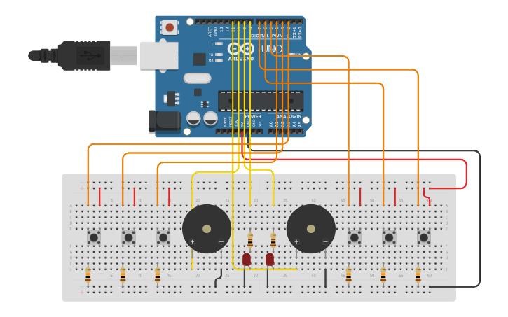 Circuit design Vehicle Detection - Tinkercad