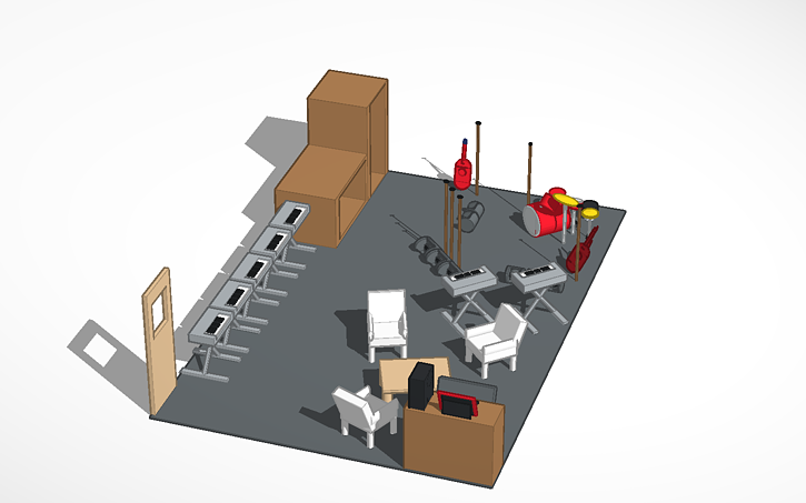 3D design Music room - Tinkercad