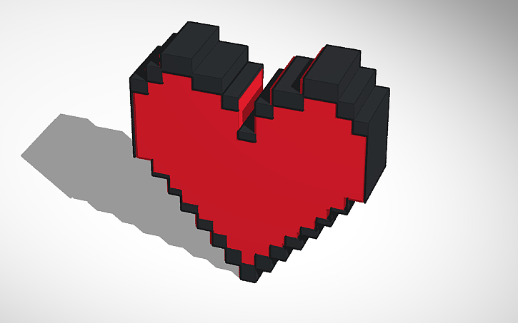 3D design Undertale Soul - Tinkercad
