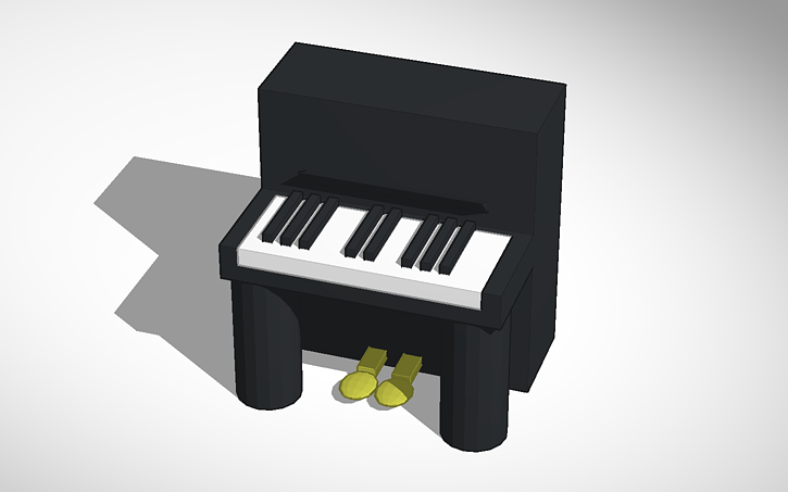3D design piano | Tinkercad