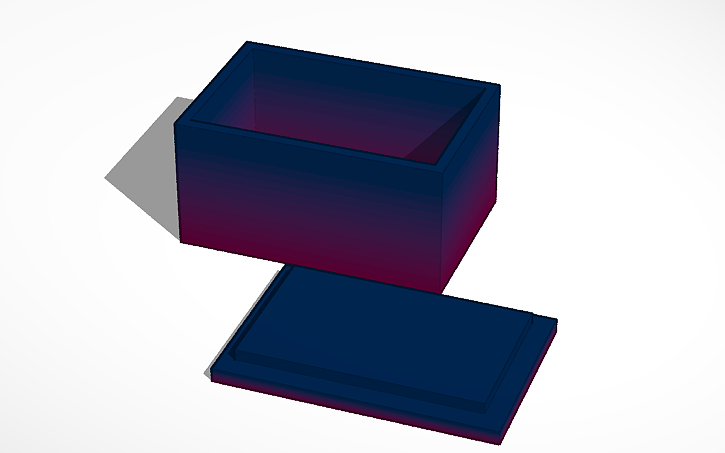 3d Design Dark Pink To Dark Blue Jewelry Box Tinkercad