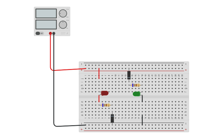 Circuit design Lab 7 Diodes | Tinkercad