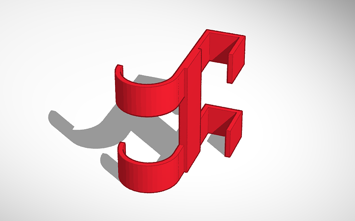 3D design shower hook - Tinkercad