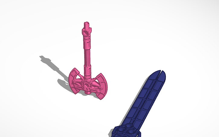 3D design Bionicle Battle Axe - Tinkercad