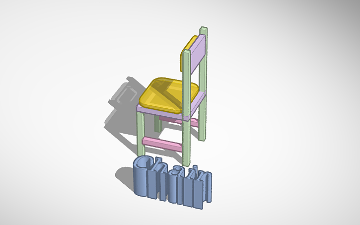 3D design 504-34-A Simple chair3D | Tinkercad