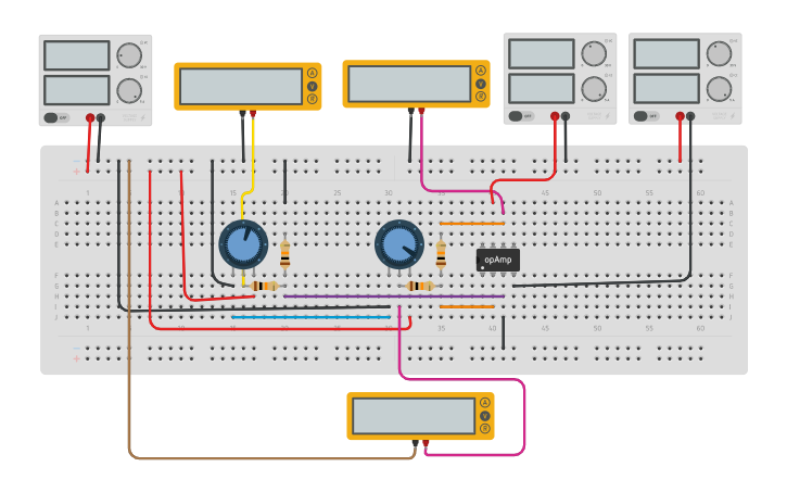 Circuit Design Opamp Tinkercad