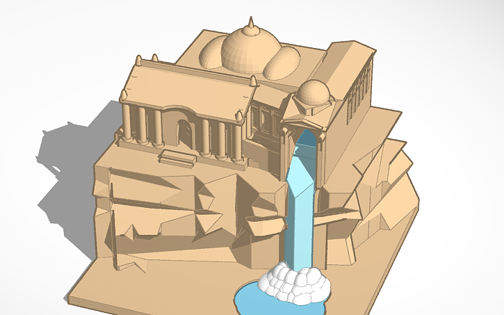3D design Waterfall city - Tinkercad