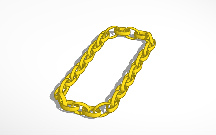 3D design final neck chain - Tinkercad