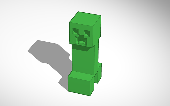 3D design creeper-mincraft - Tinkercad