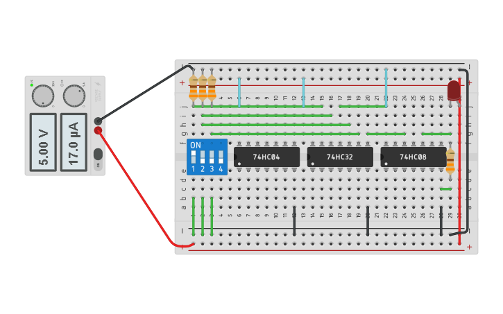 Circuit design EJERCICIO_12 - Tinkercad