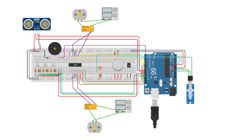 Circuit design ejercicio Robotica | Tinkercad