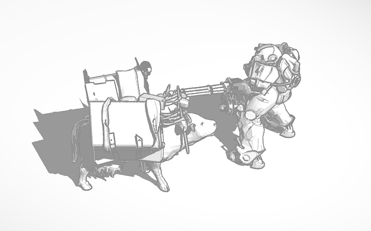 3D design Fallout Power Armour and Trader - Tinkercad