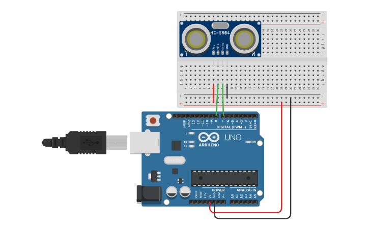 Circuit design Distance measurement - Tinkercad