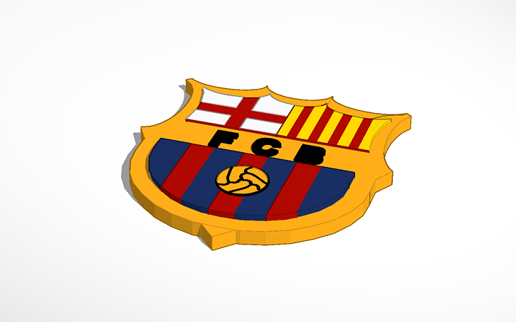 3D design FC Barcelona Logo | Tinkercad