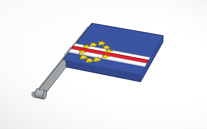 3D design Cape Verde Flag - Tinkercad