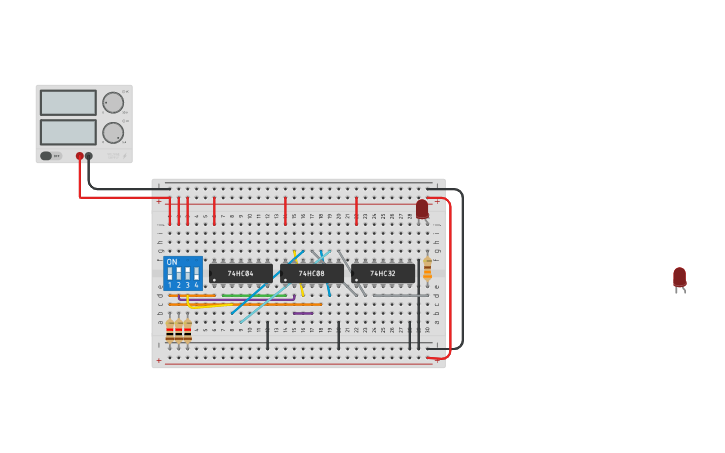 Circuit design combinacional | Tinkercad
