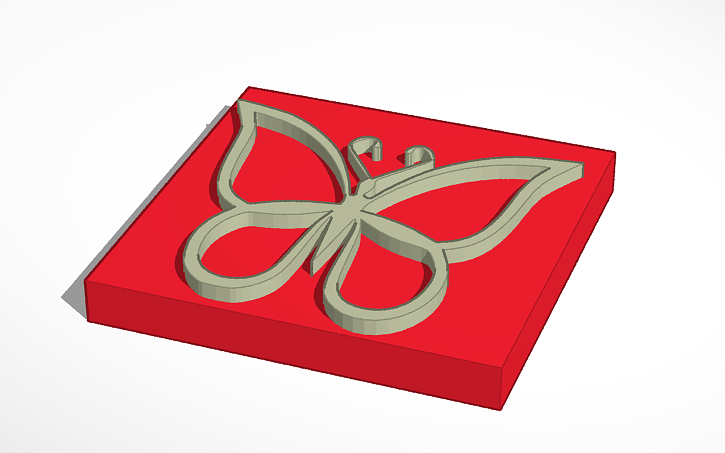 3D design butterfly - Tinkercad