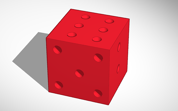 3D design six sided die | Tinkercad