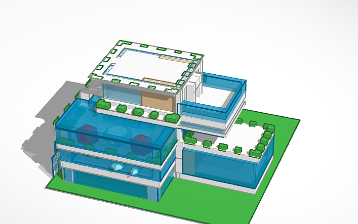 3D design Pro’s modern island house | Tinkercad