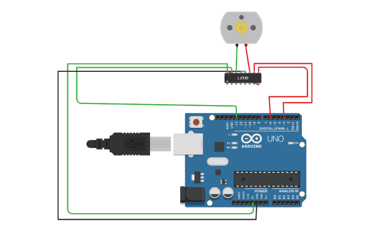 Circuit Design Dc Motor Speed And Direction Control Tinkercad