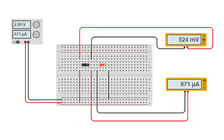 Circuit design Praktikum 1 - Karakteristik Dioda (Bias Maju) - Tinkercad Circuit design Praktikum 1 - Karakteristik Dioda (Bias Maju) - Tinkercad
